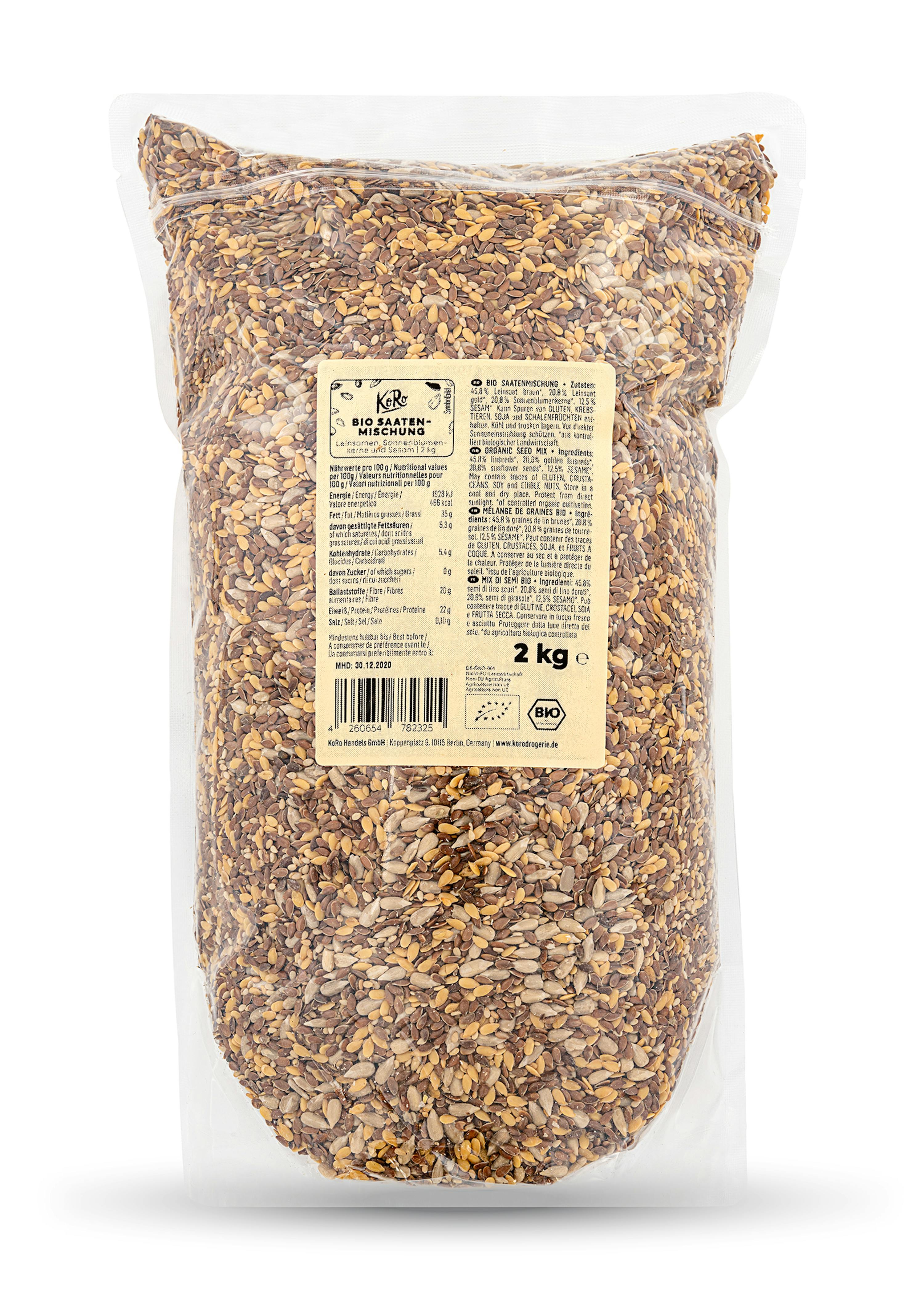 Mélange de graines bio 2 kg - Fibres et protéines | KoRo France