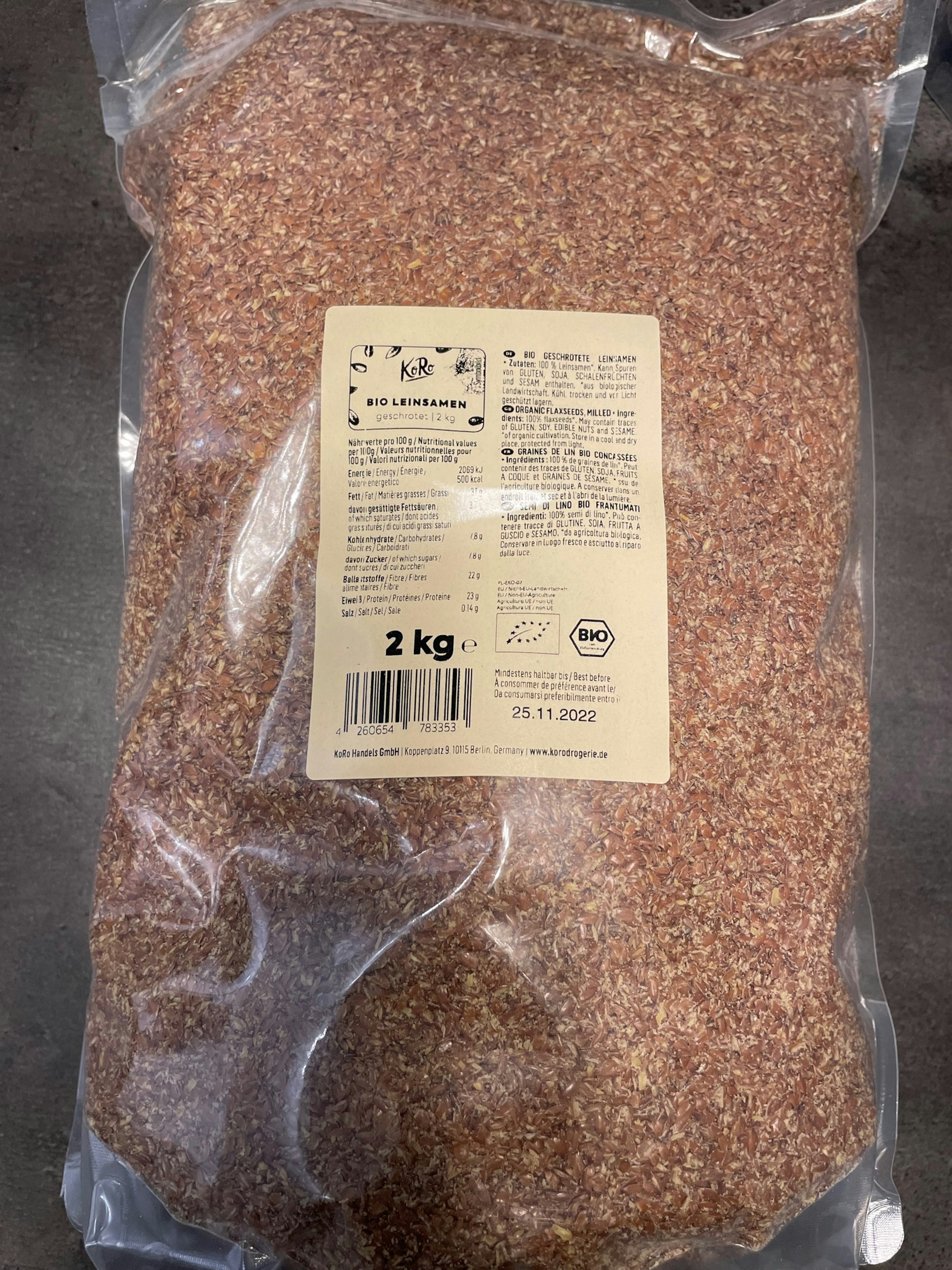 Koop bio gemalen lijnzaad | KoRo