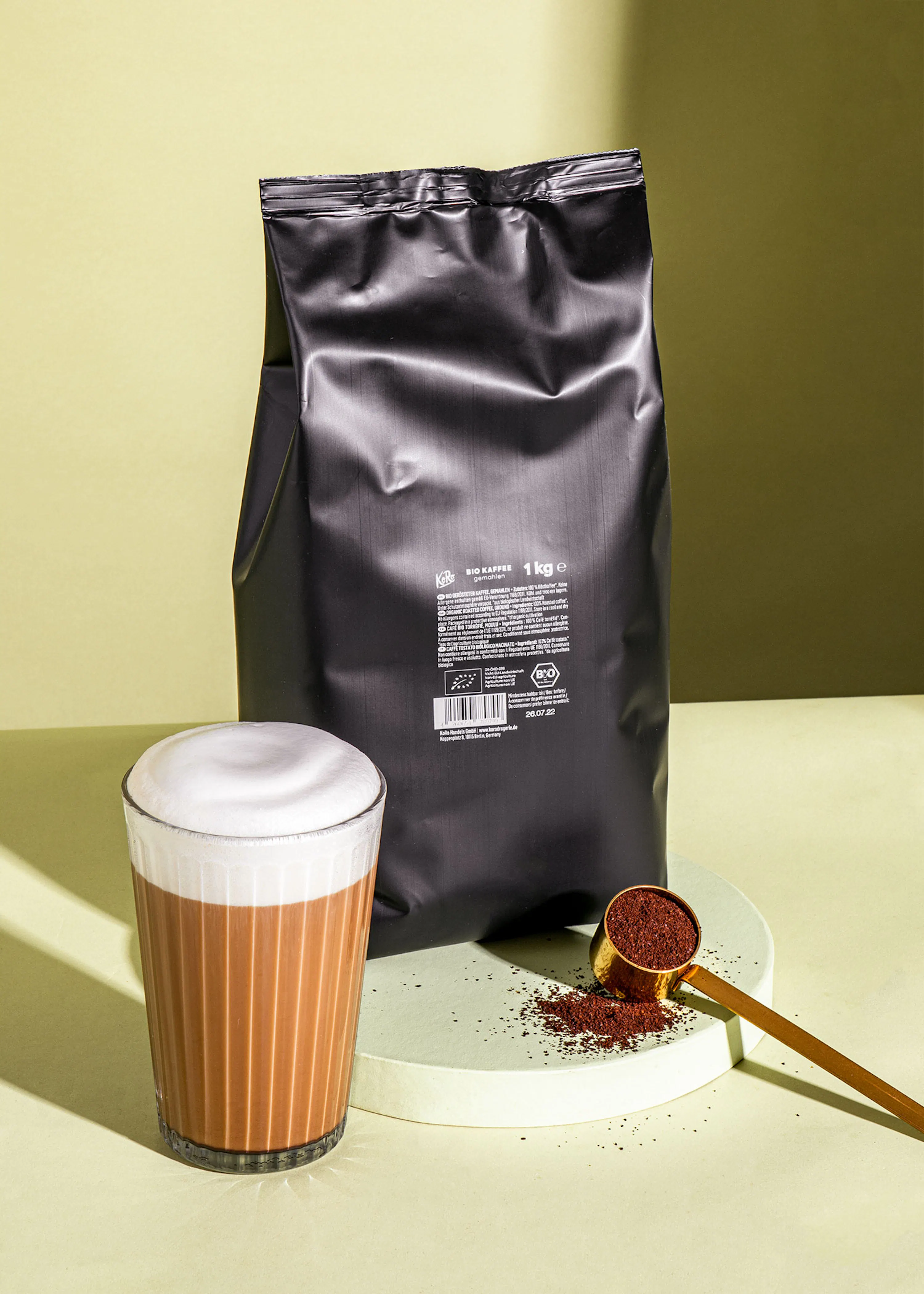 Bio Kaffee Crema ganze Bohne kaufen | KoRo