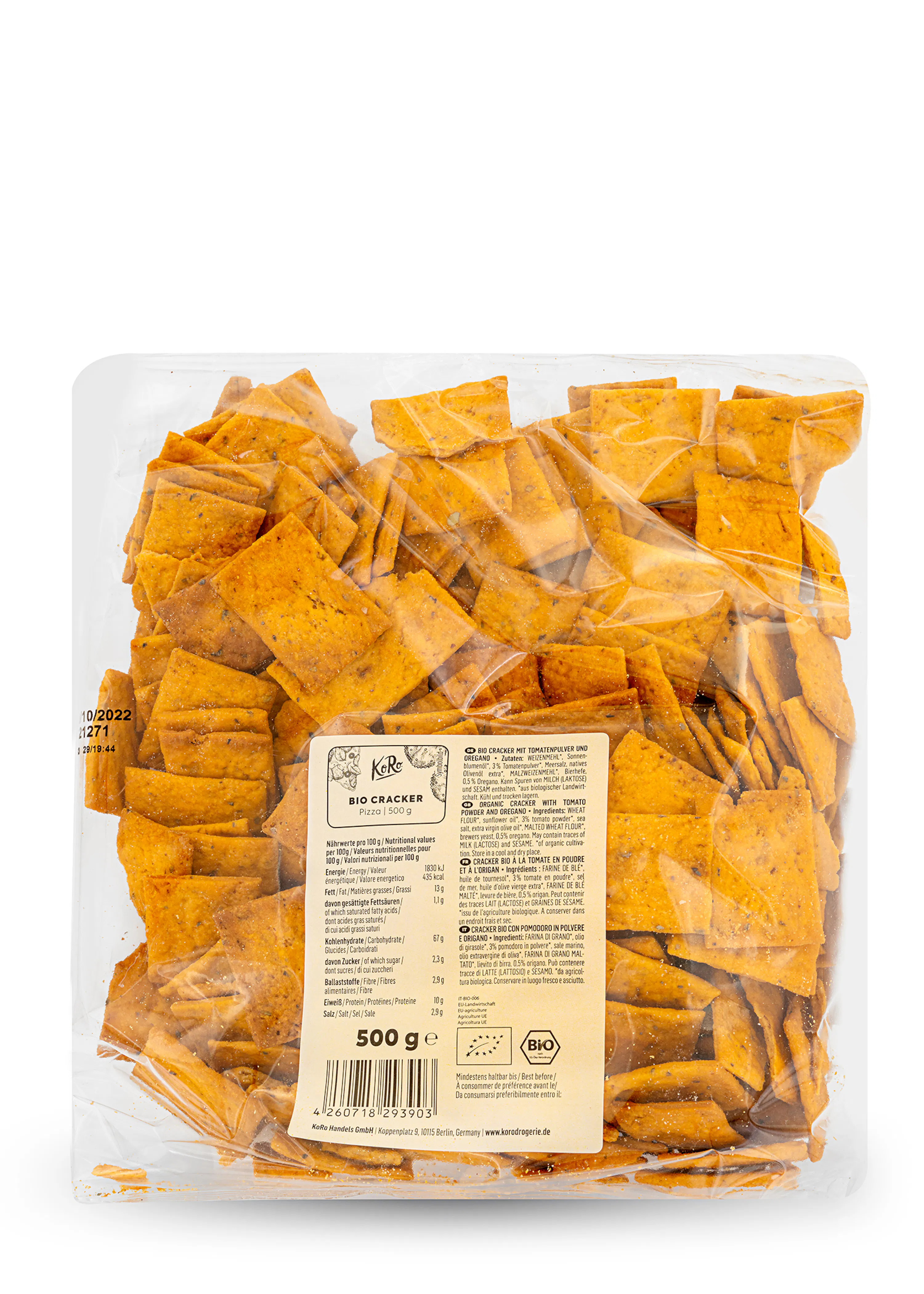 Achetez nos crackers façon pizza bio | KoRo France