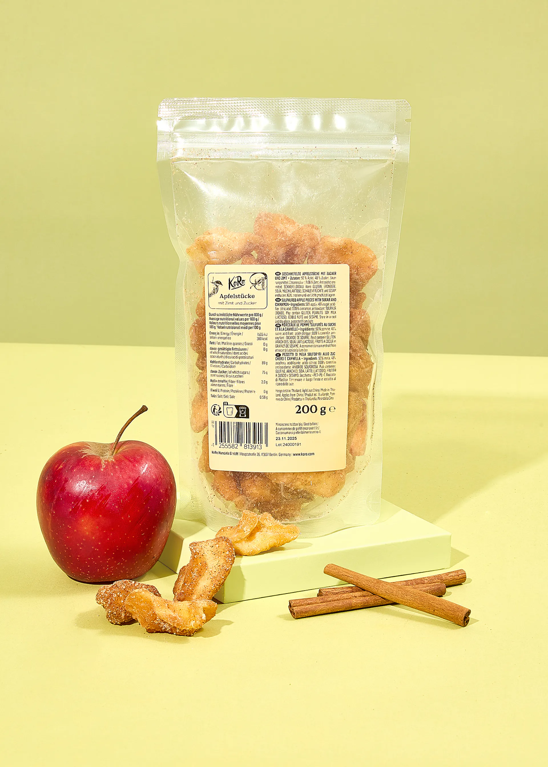 Apfelstücke mit Zimt und Zucker 200 g | KoRo