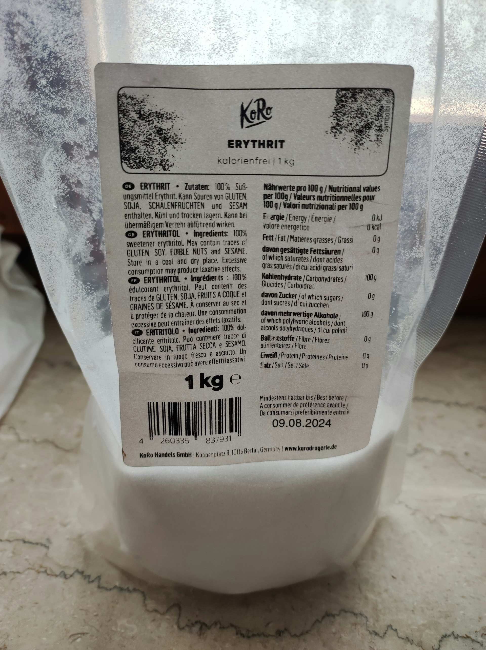 Erythrit 1 kg | KoRo