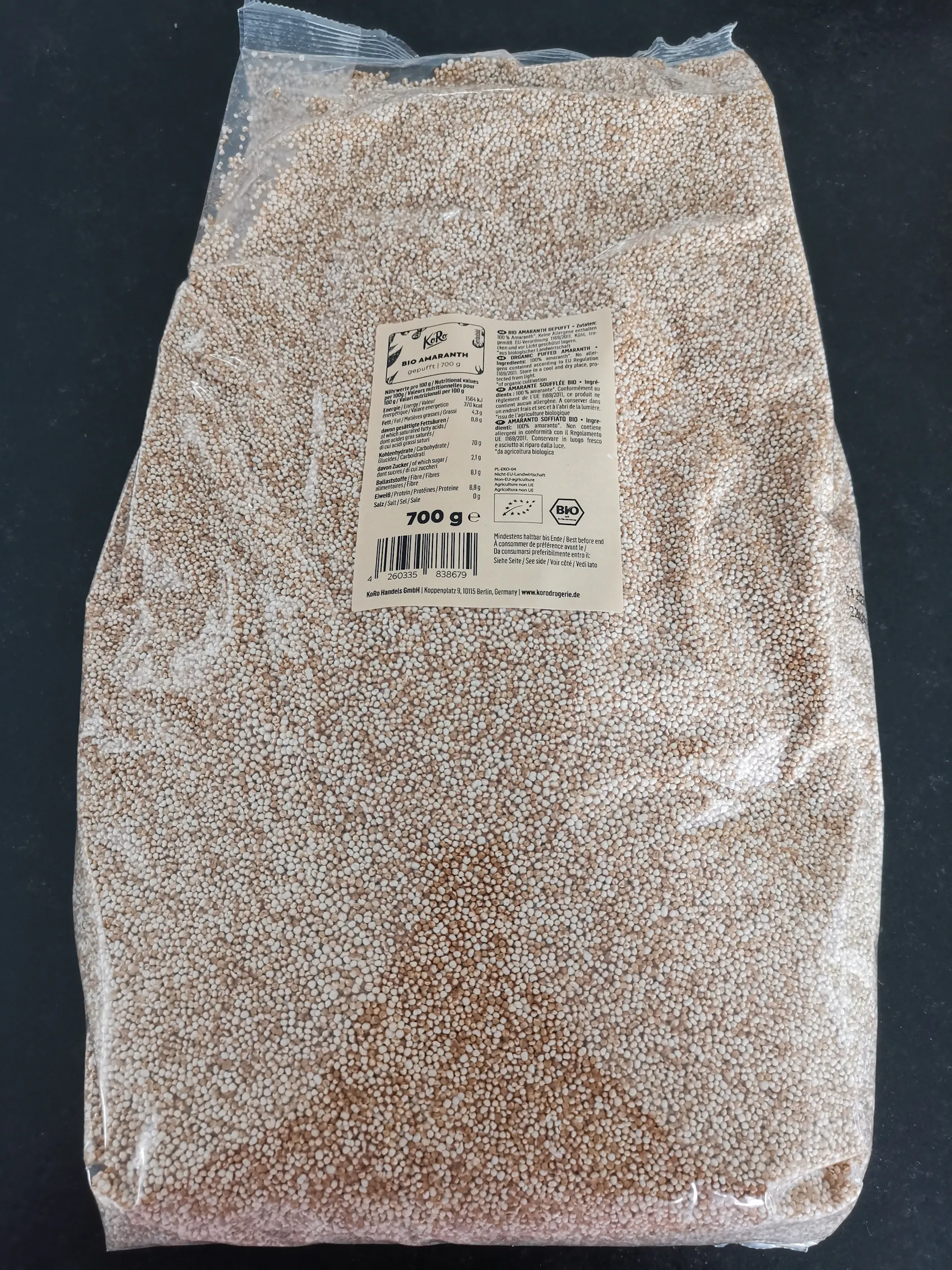 Bio Amaranth gepufft kaufen | KoRo