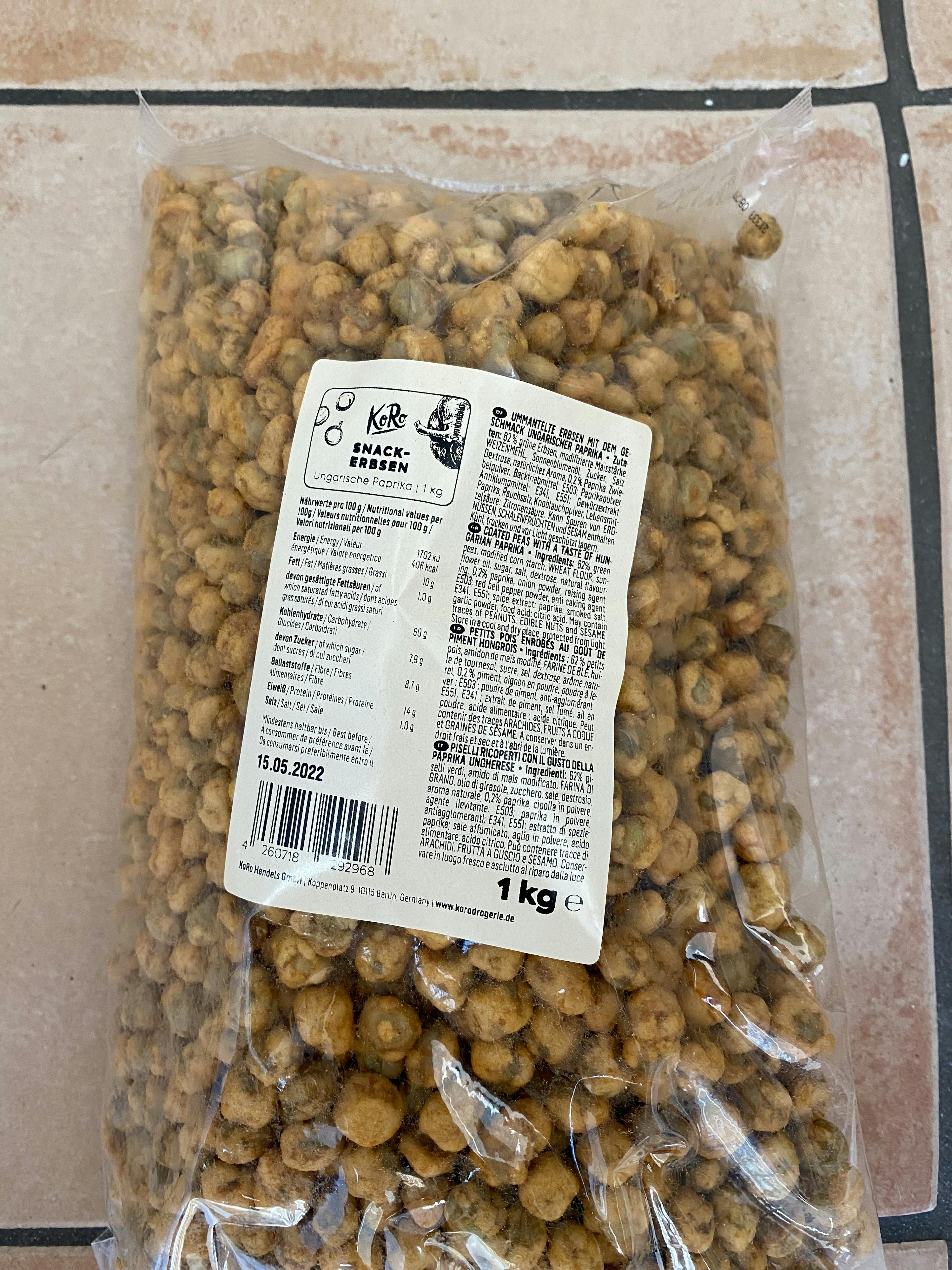 Achetez notre snack pois saveur poivron hongrois | KoRo France