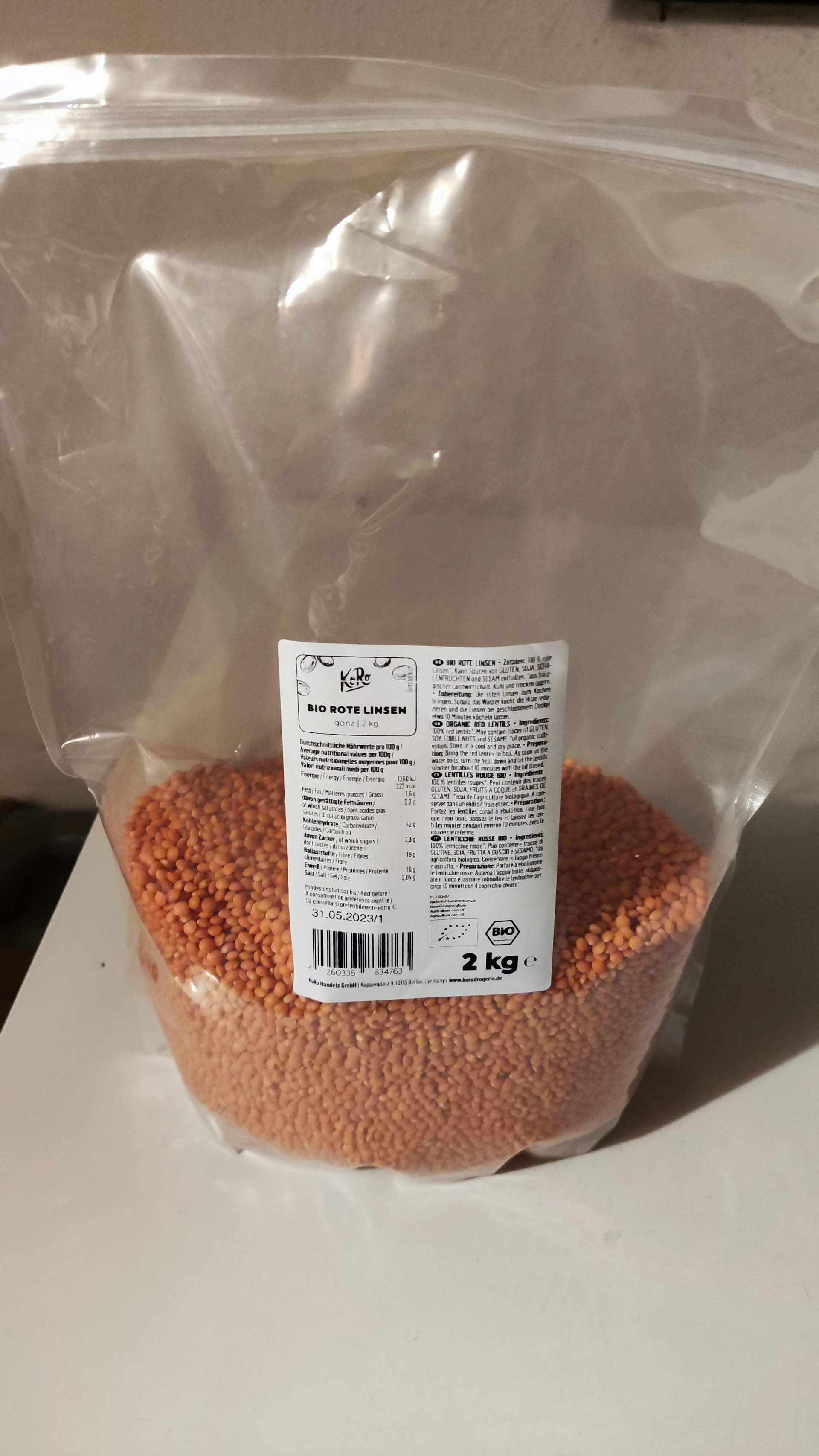 Bio Rote Linsen kaufen | KoRo