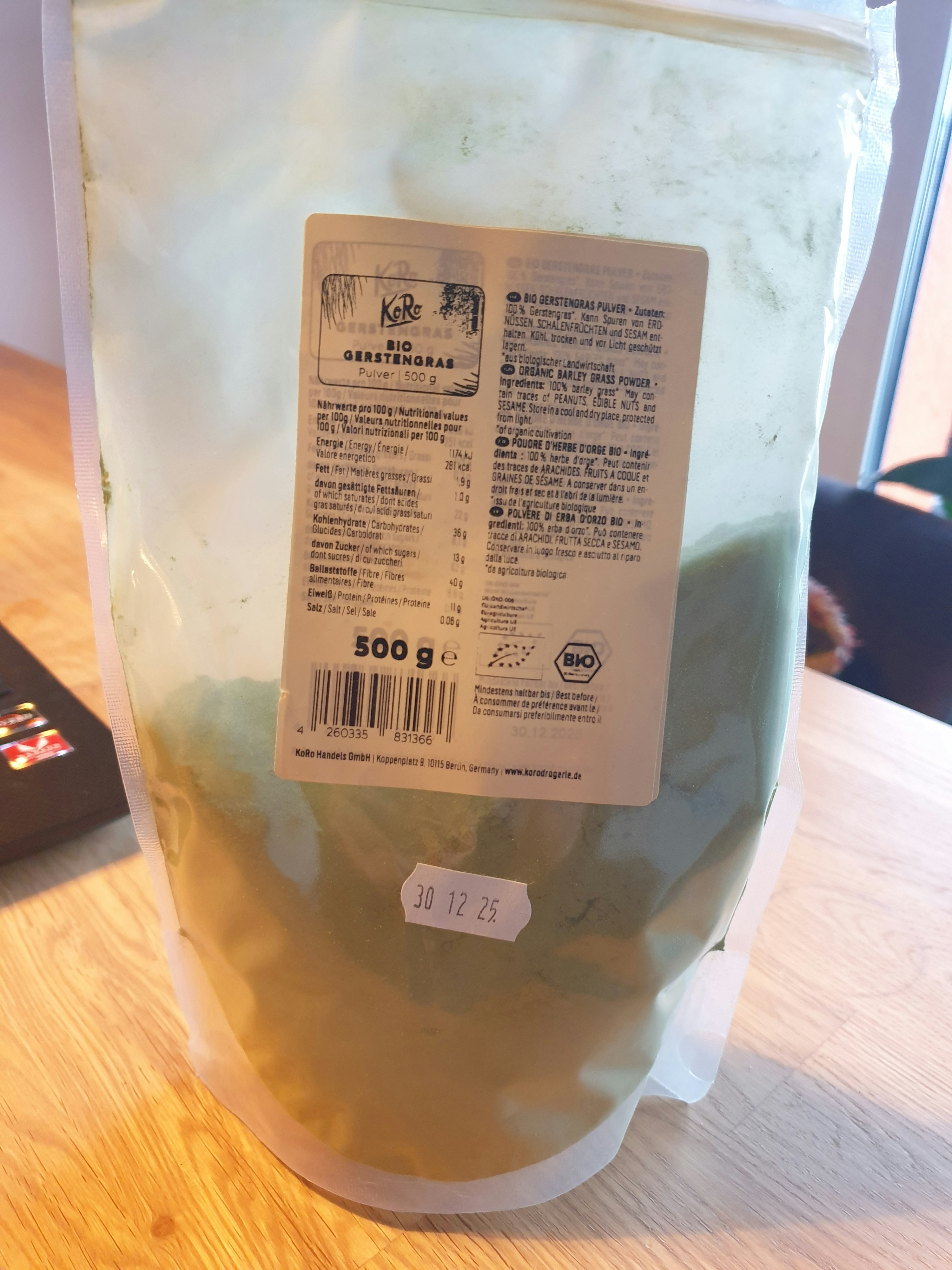 Erva de Cevada em Pó orgânica comprar online | 500g | KoRo