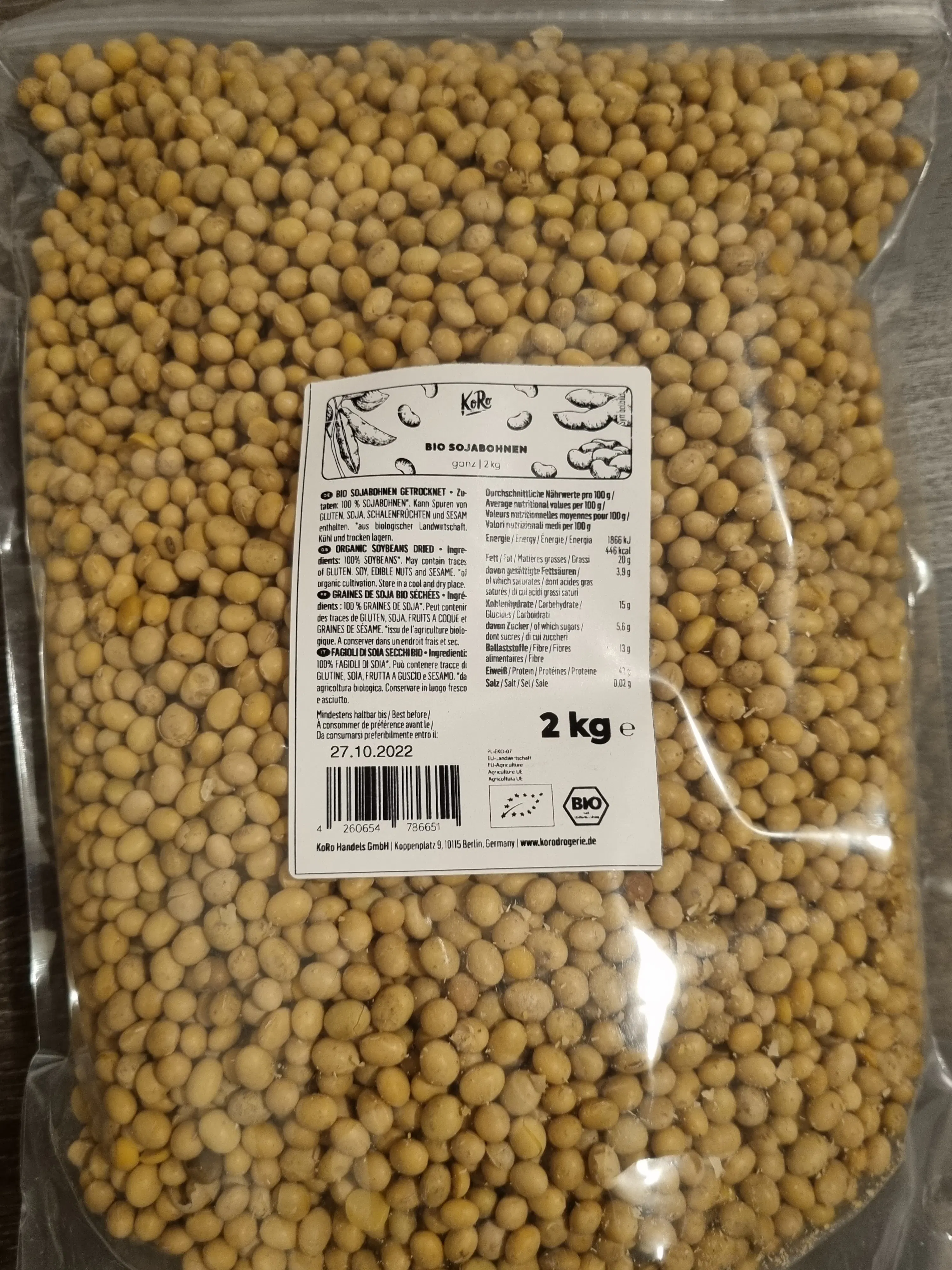 Achetez notre soja biologique 2 kg | KoRo
