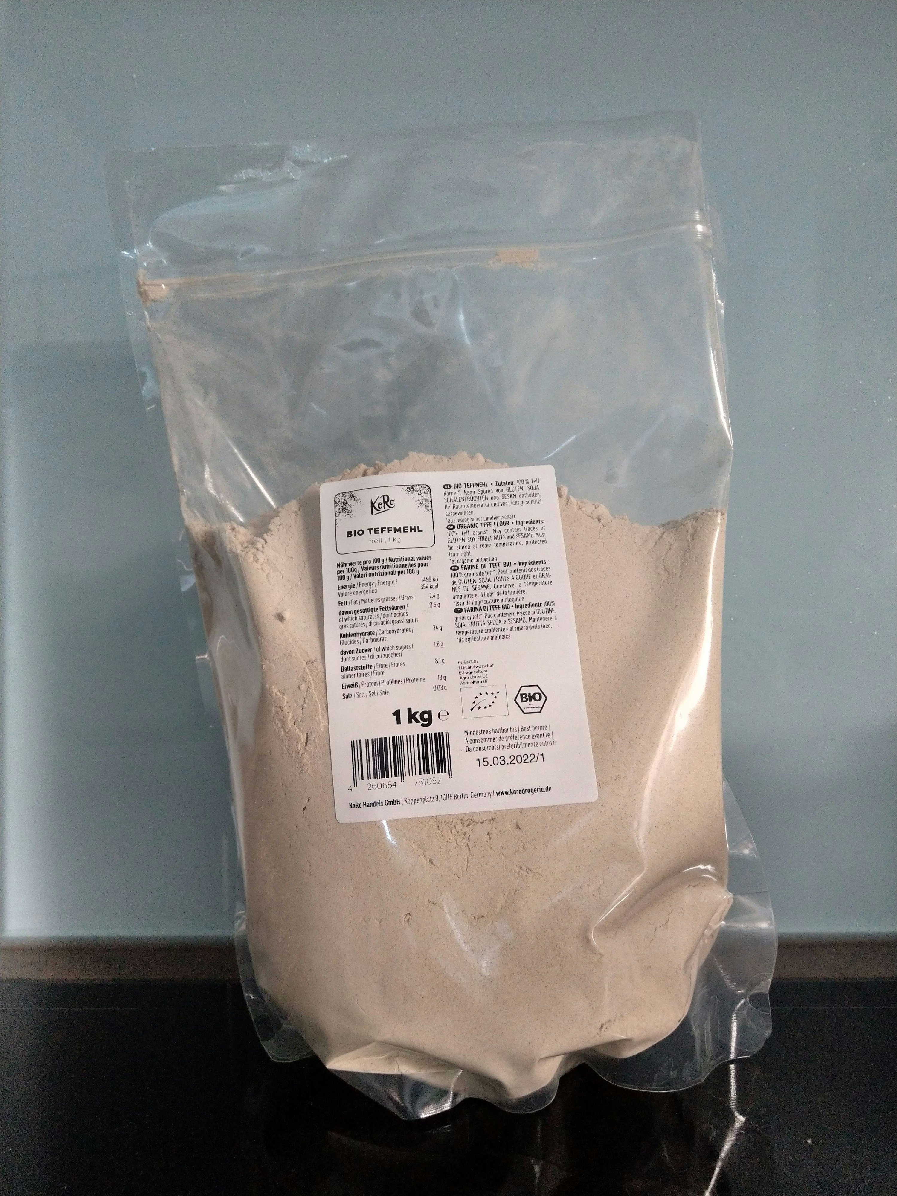 Bio Teffmehl hell 1 kg kaufen | KoRo