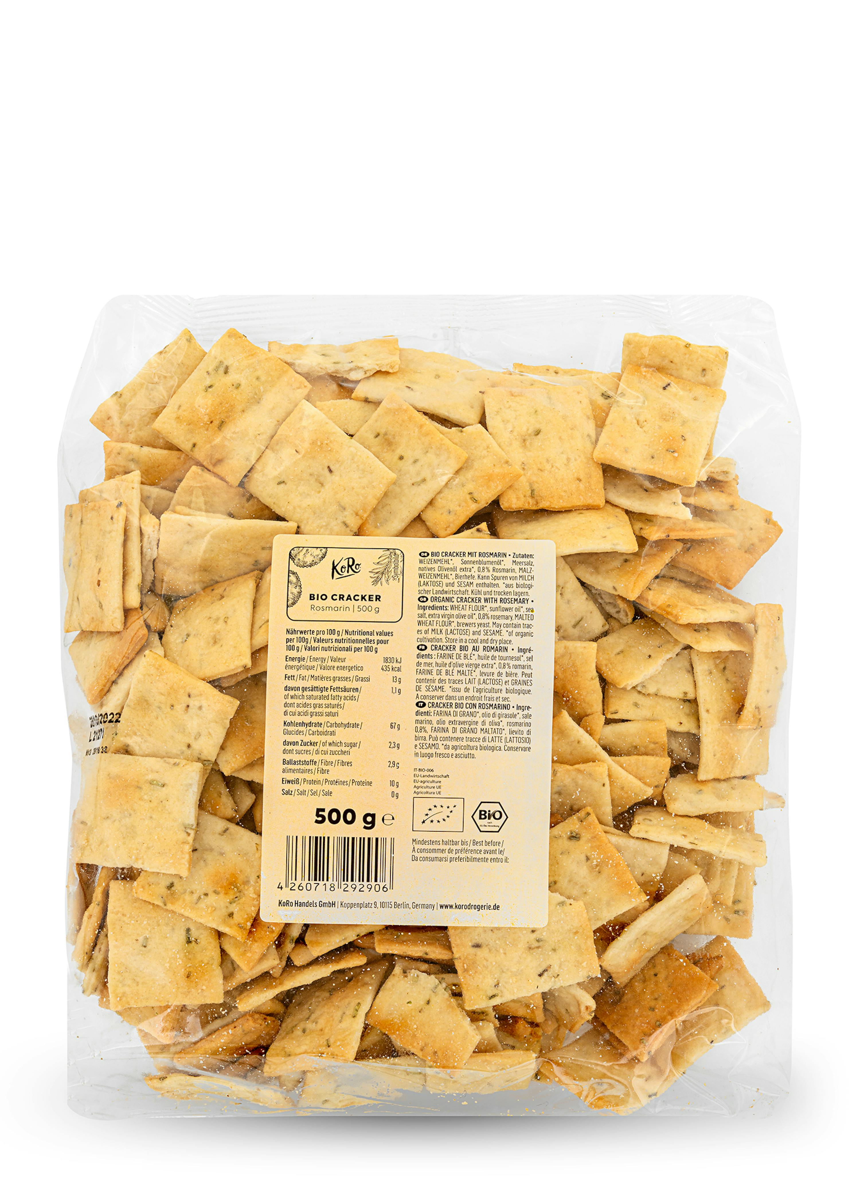 Buy organic rosemary crackers | KoRo Italy
