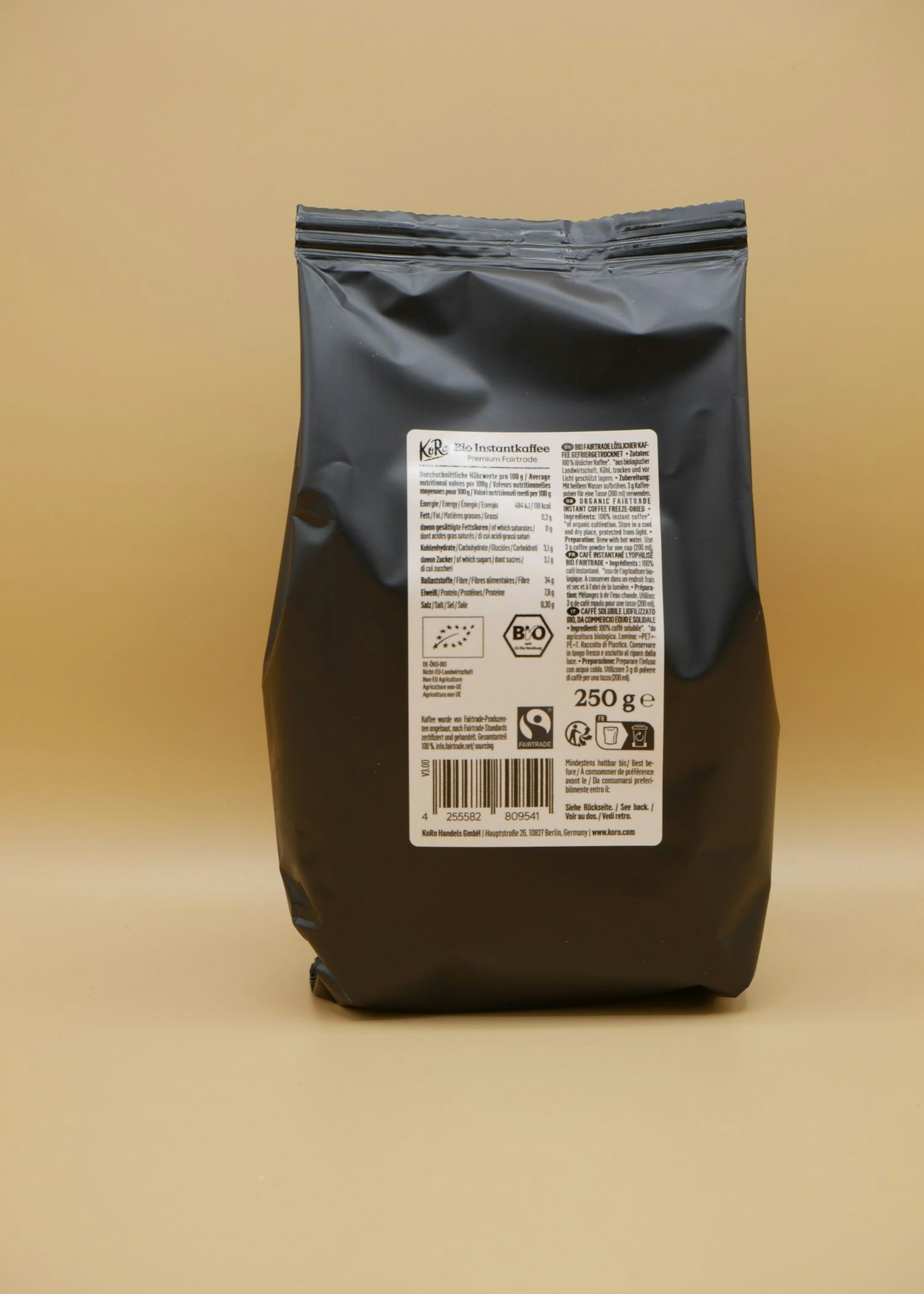 Bio Fairtrade Premium Instant Kaffee kaufen | KoRo Austria
