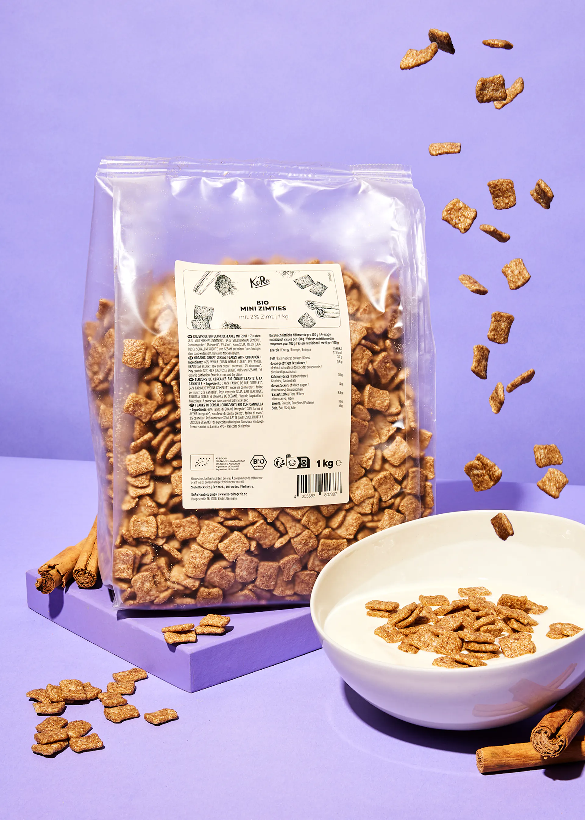 Céréales à la cannelle bio 1 kg - Vegan - 5 ingrédients | KoRo