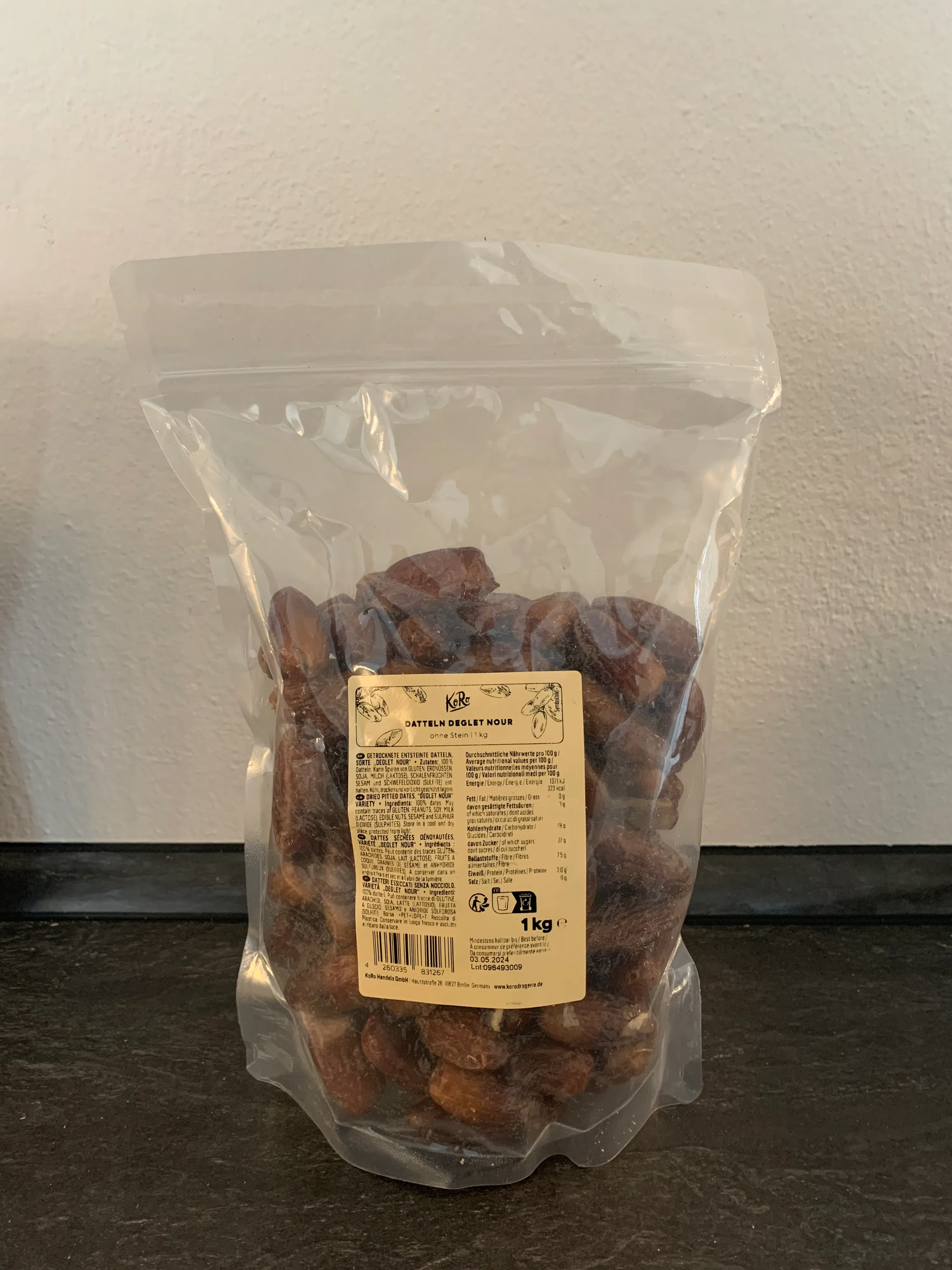 Dattes Deglet Nour dénoyautées 1 kg à acheter en ligne | KoRo