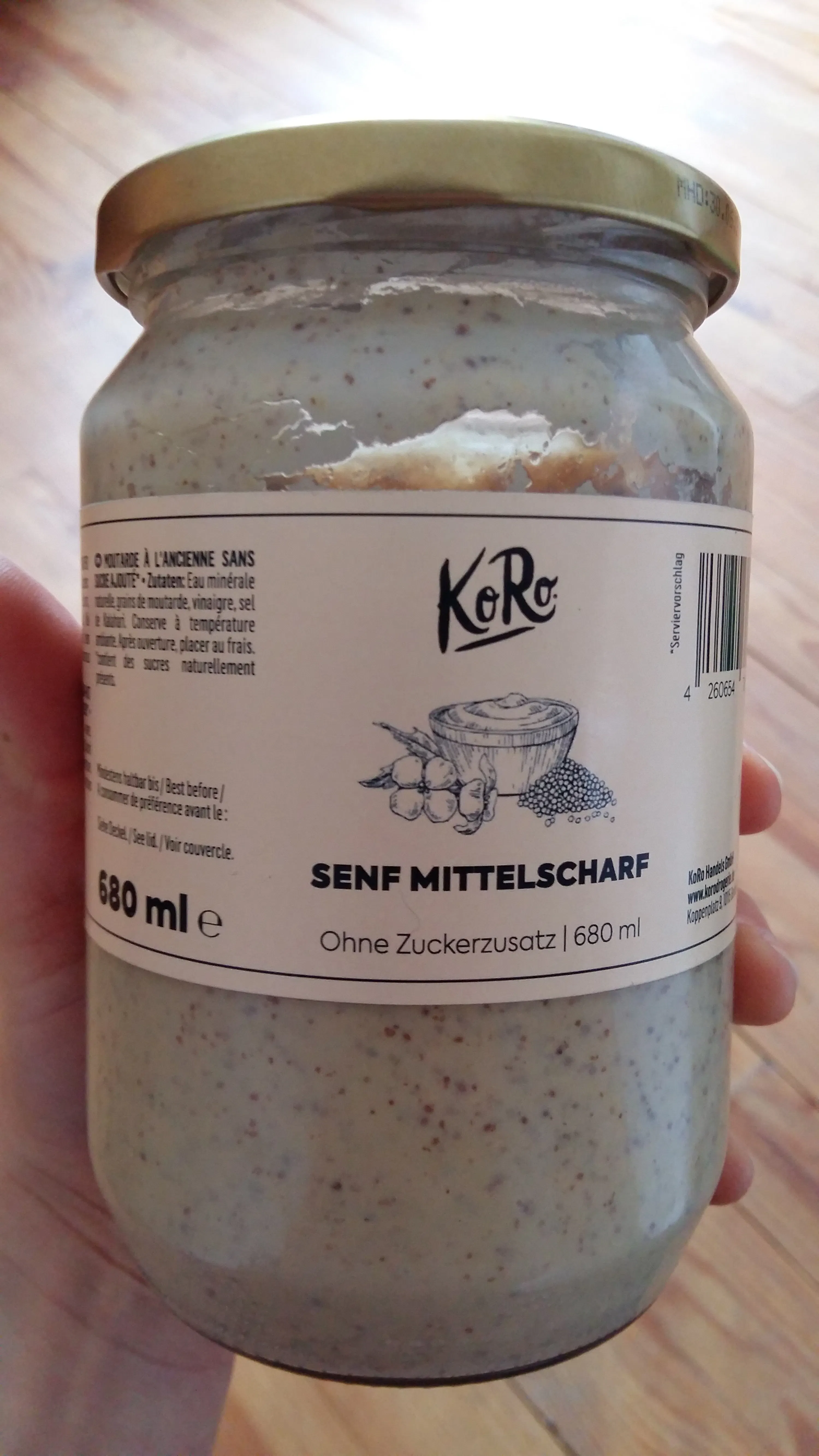 Mittelscharfer Senf ohne Zuckerzusatz kaufen | KoRo Austria
