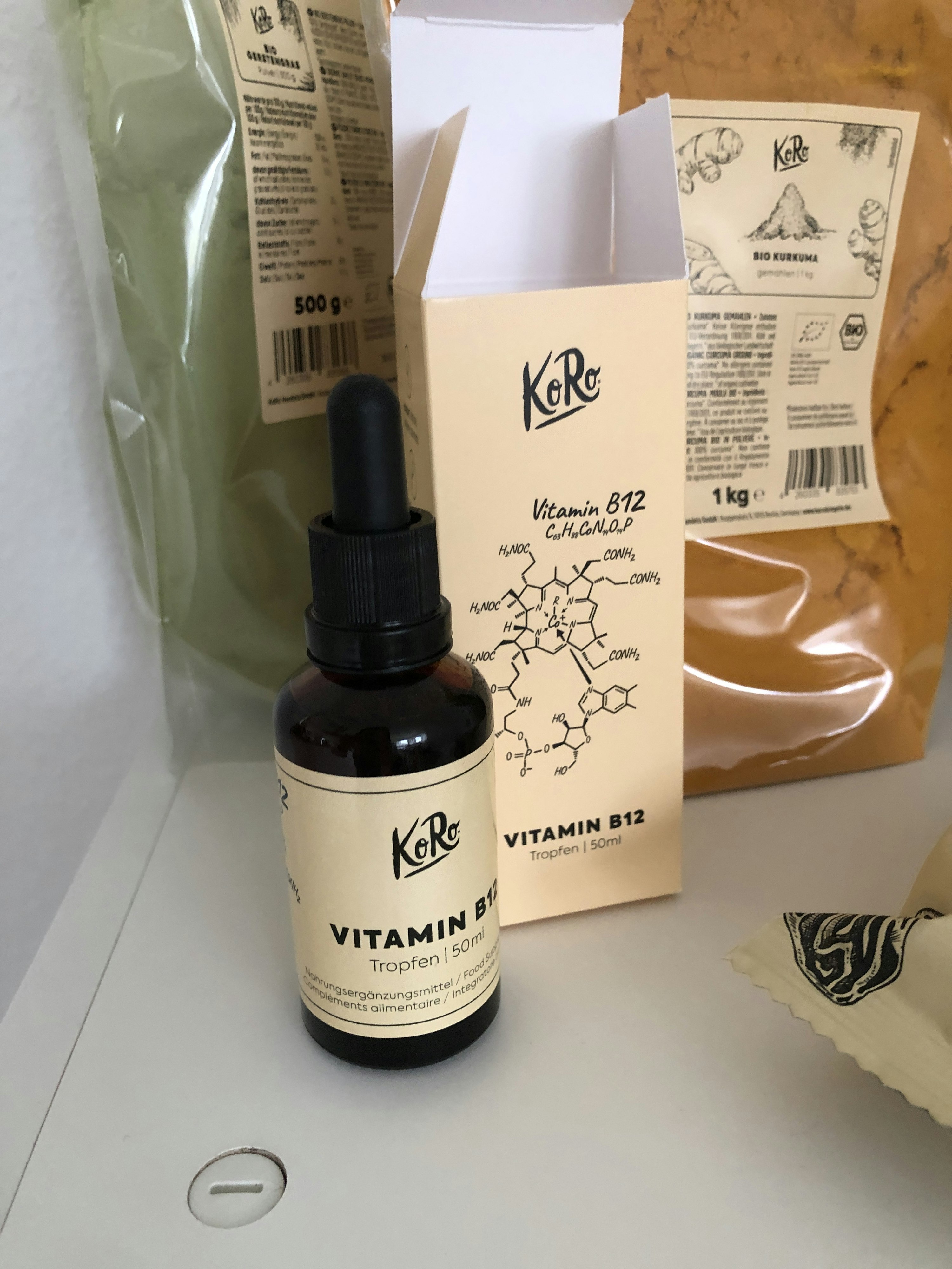 Vitamine B12 200μg - Dosage élevé - Vegan - 1300 gouttes | KoRo France