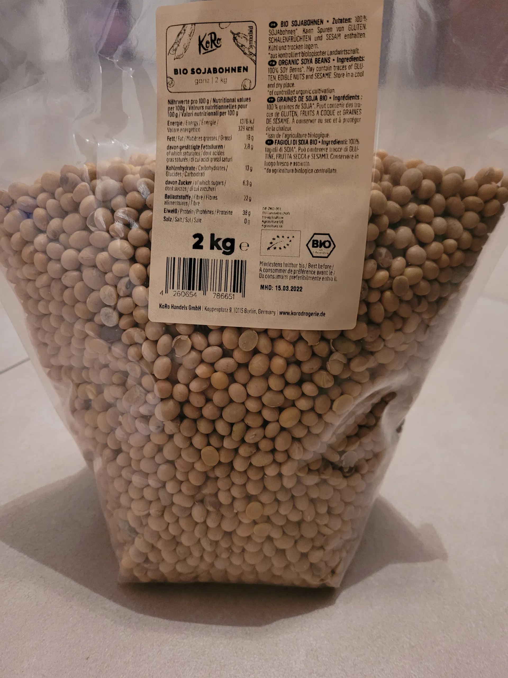 Achetez notre soja biologique 2 kg | KoRo