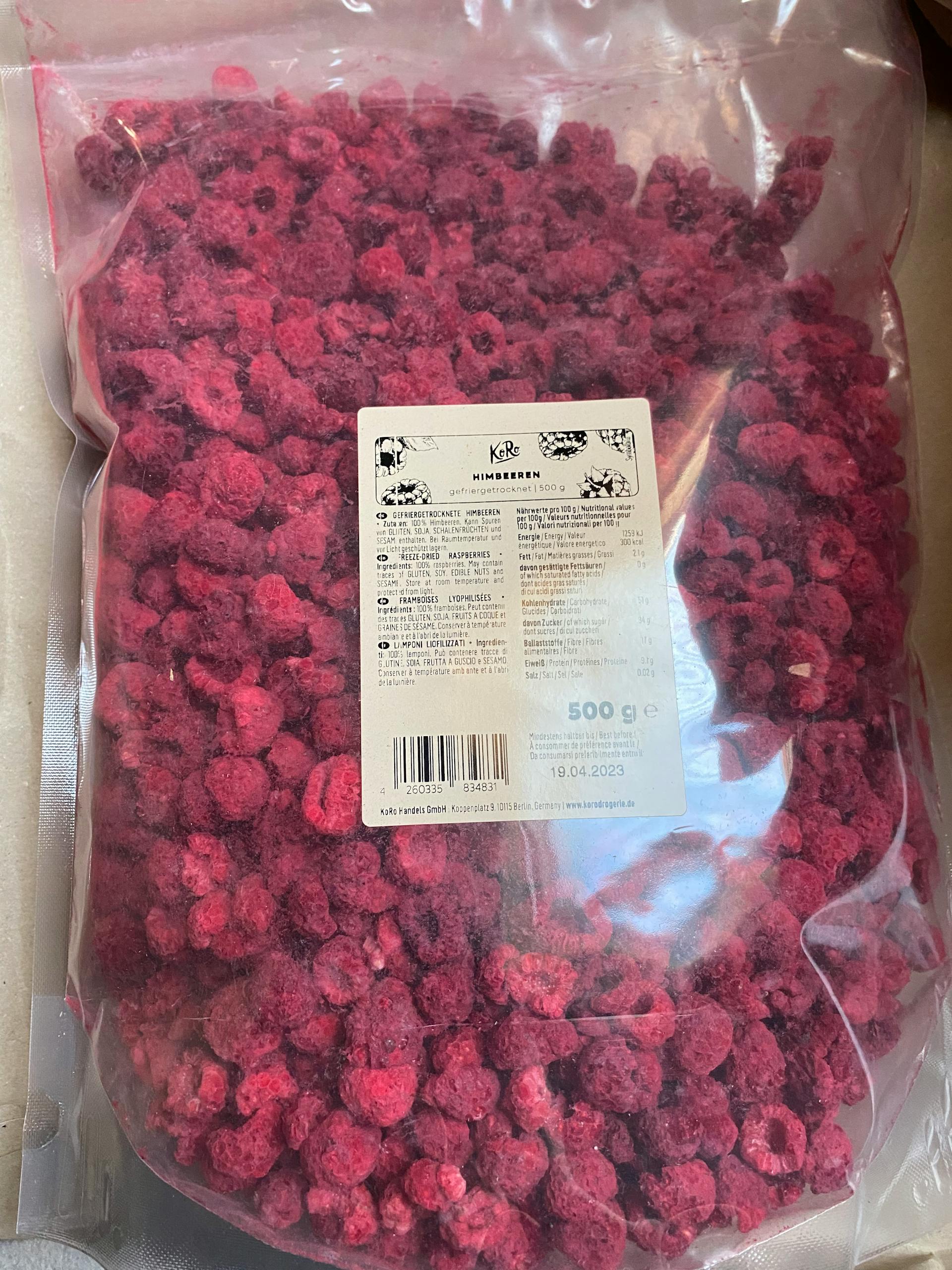 Buy Our Freeze Dried Raspberries Koro Ireland