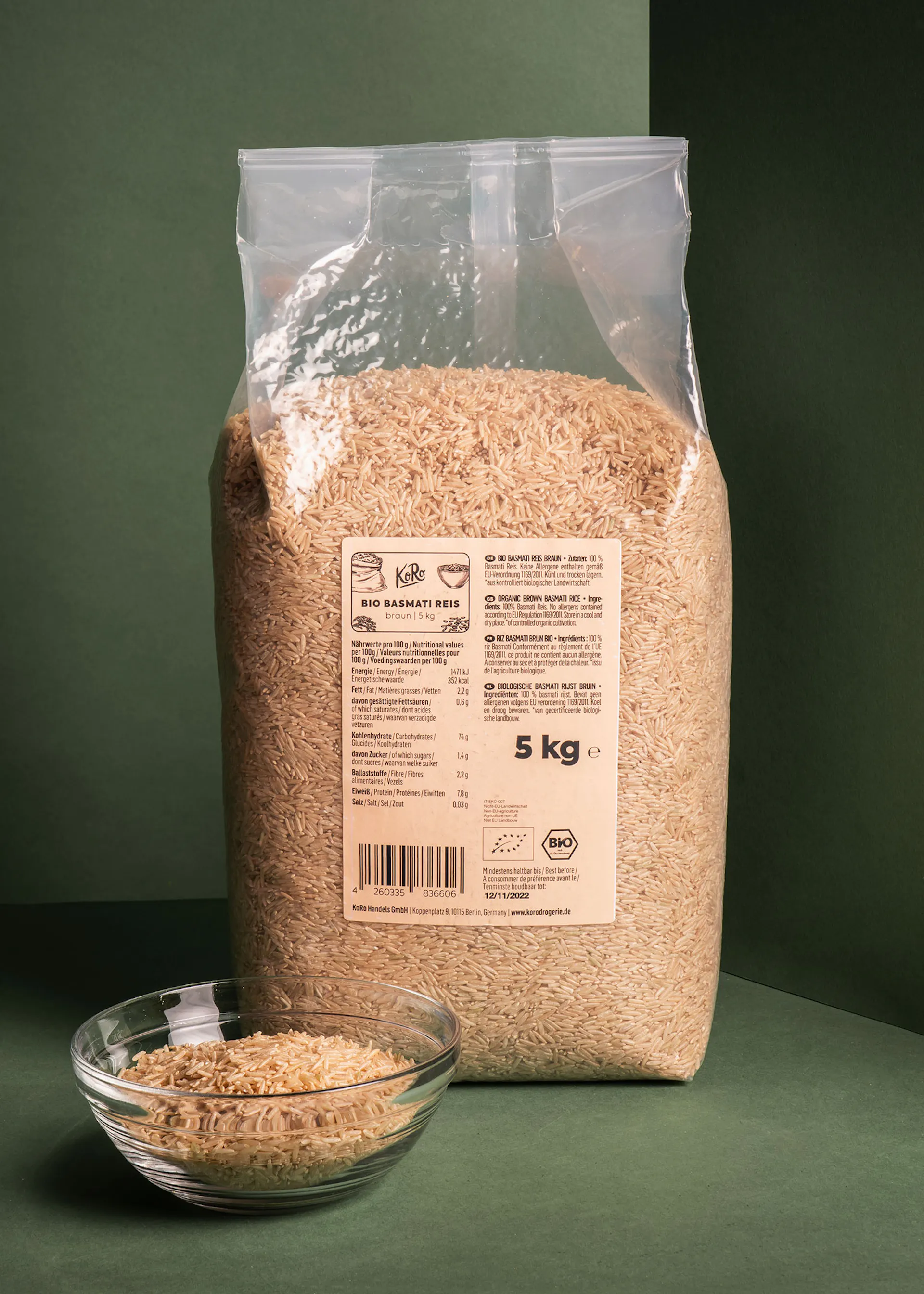 Riz basmati brun bio 5 kg à acheter en ligne | KoRo