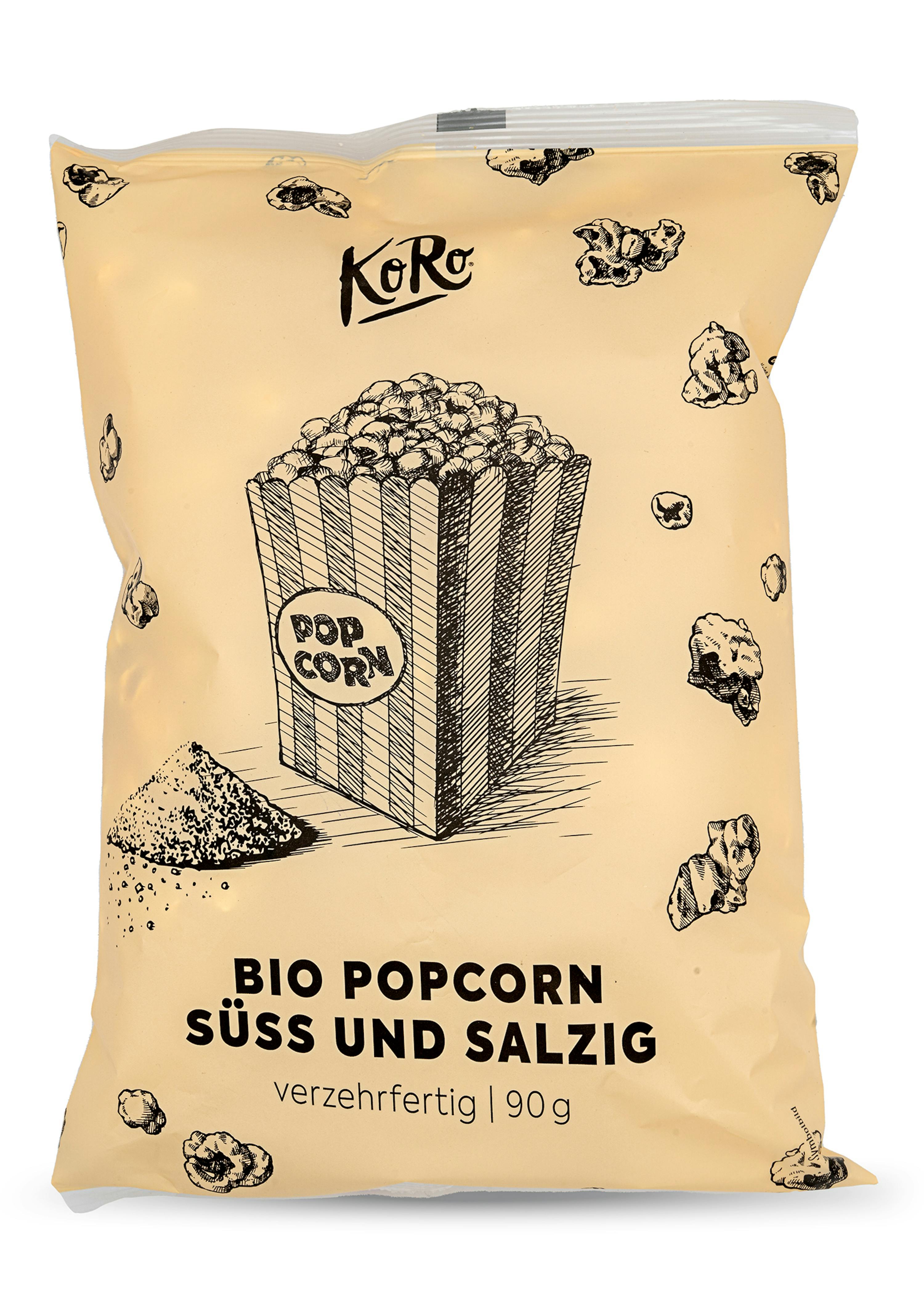 Verzehrfertiges Bio Popcorn süß und salzig kaufen | KoRo Germany